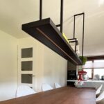 Rek boven tafel met verlichting - Model Johan - Lichtstaal